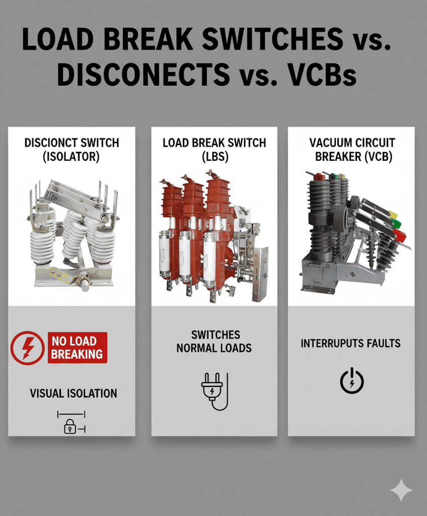 VCB vs LBS vs Disconnect: Functional Hierarchy & Selection Guide - Weisho Electric Co., Ltd.